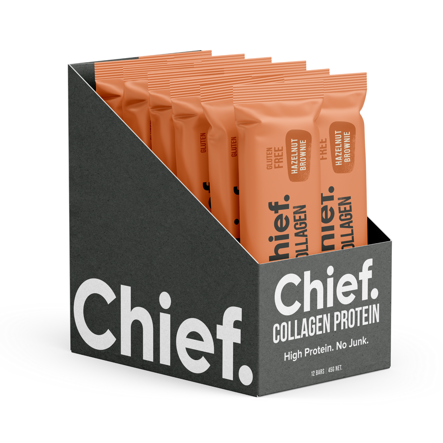 Collagen Protein Bar (12 bars) | Hazelnut Brownie | Chief Nutrition ...